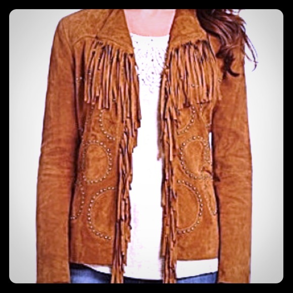 Reba | Jackets & Coats | Reba Leather Fringe Jacket | Poshmark